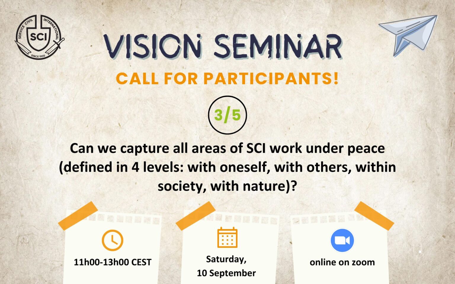 Vision Seminar: third workshop invitation - Service Civil International